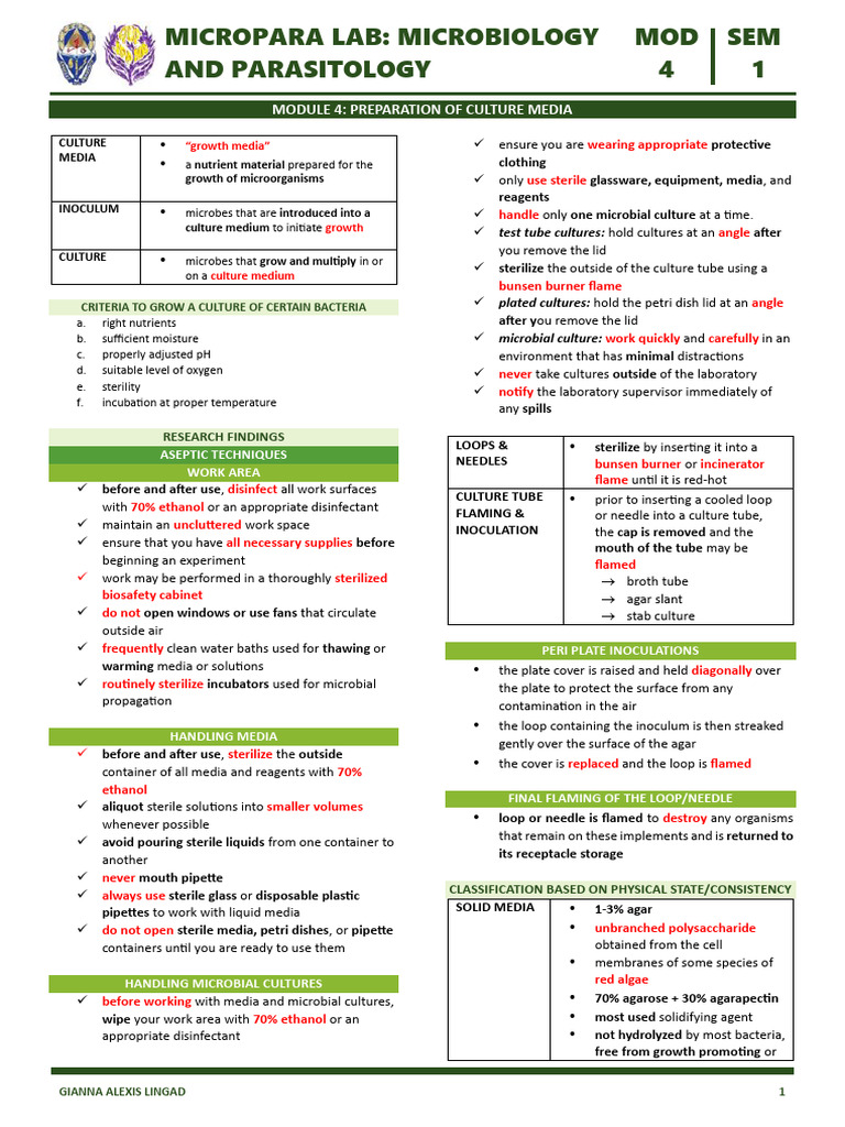 MicroPara LAB - M4 | PDF | Growth Medium | Agar