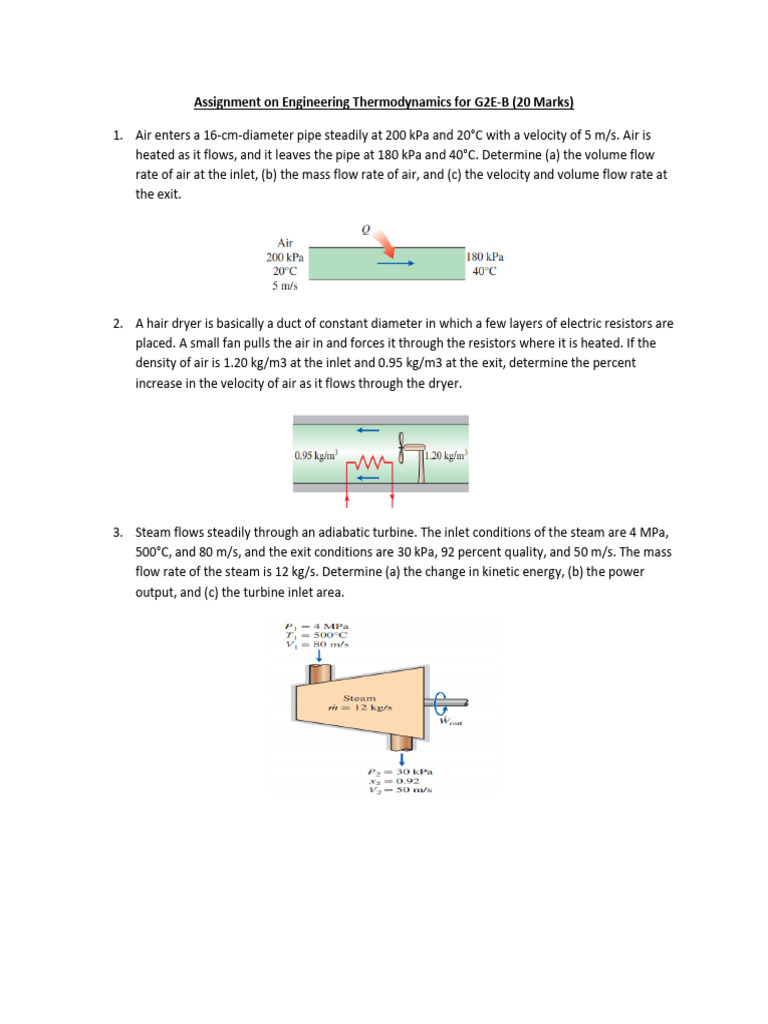 Assignment For G2E 2 1 | PDF | Steam | Turbine
