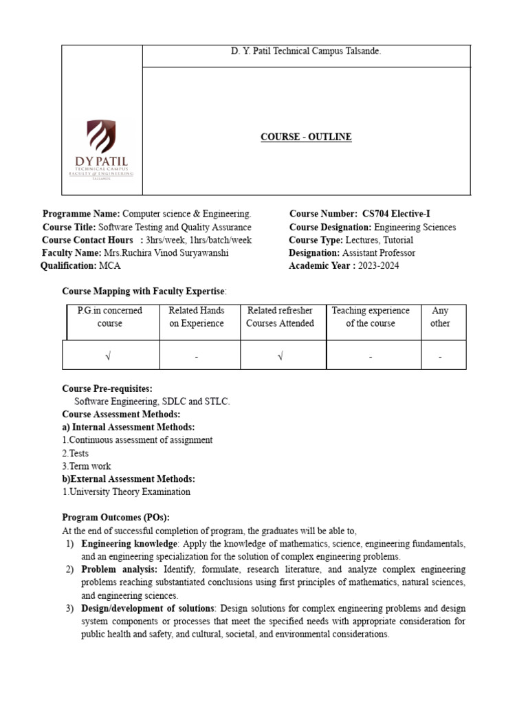 Stqa Co 23 24 Pdf Engineering Software Testing