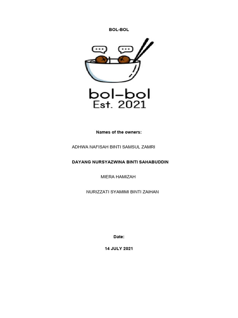 Bol-Bol Business Plan Overview | PDF | Marketing | Business Plan