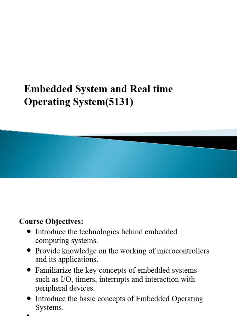 ES&RTOS-Firstppt IMODULE | PDF | Microcontroller | Embedded System