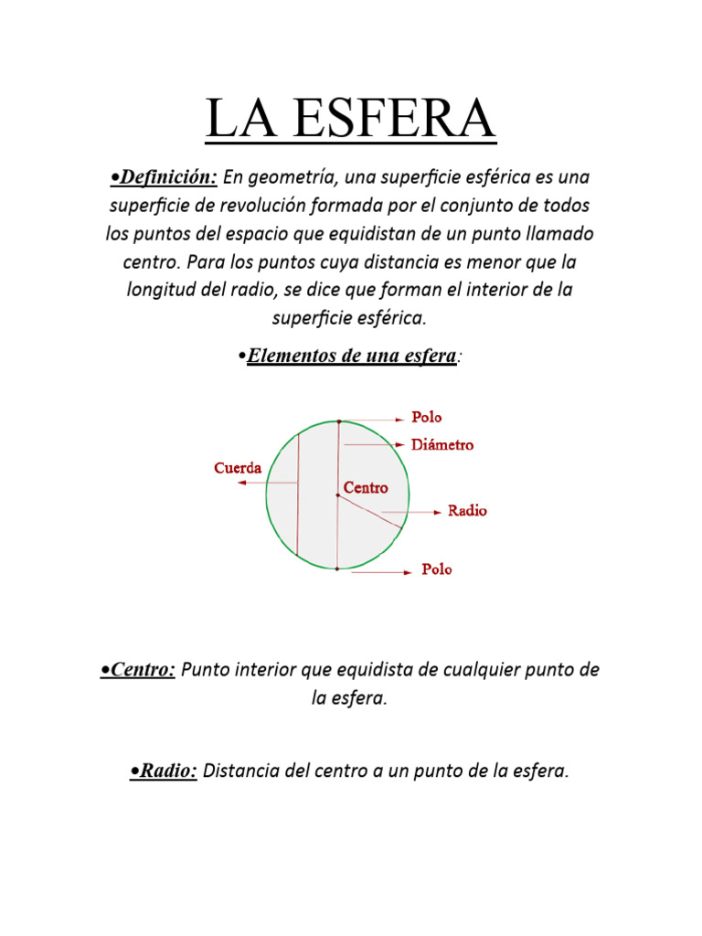 La Esfera | PDF | Esfera | Pi