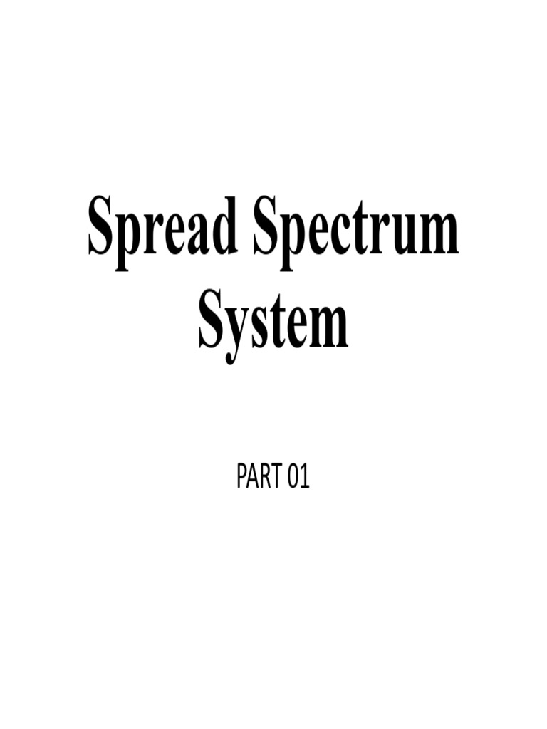 Microsoft PowerPoint - Spread Spectrum System Part 01 | PDF | Channel Access Method | Computer ...