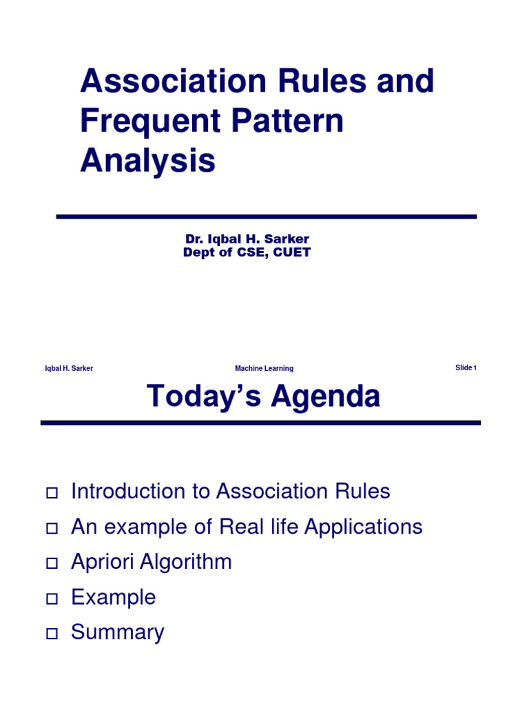 Association Analysis Apriori Pdf Algorithms Cognitive Science