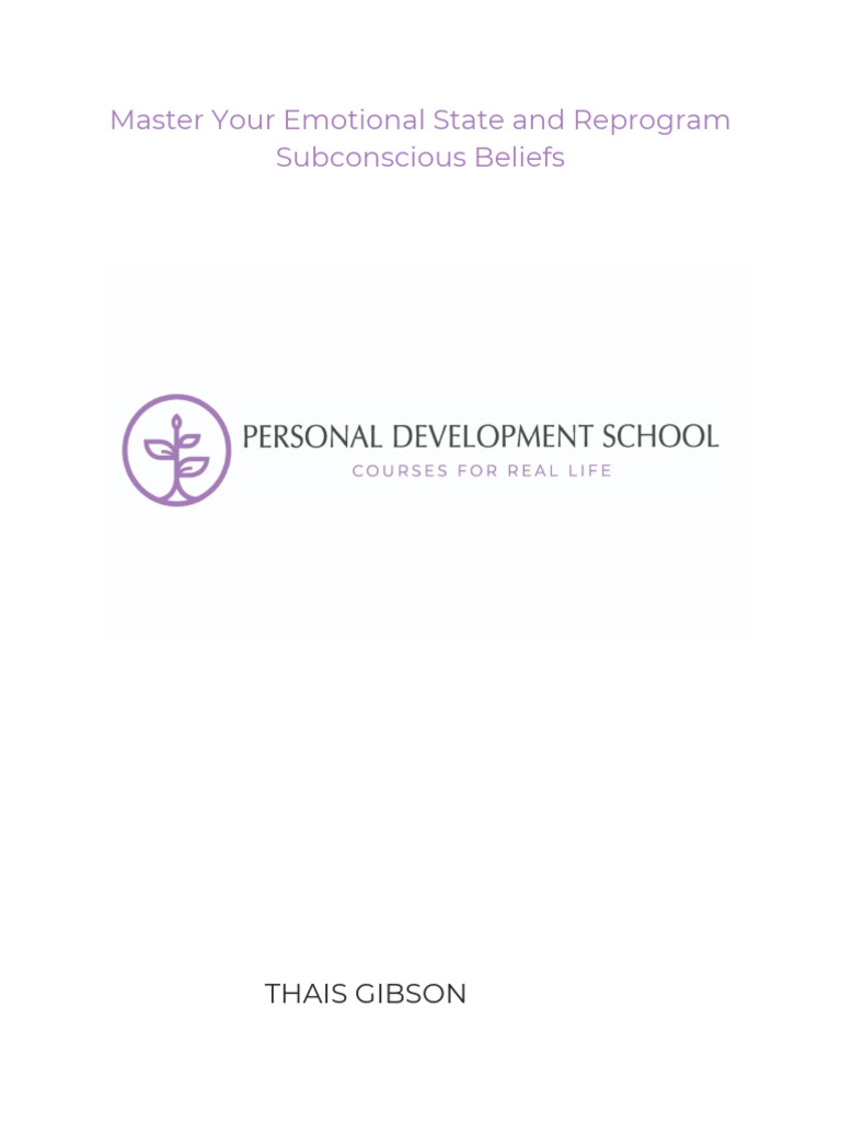 Fillable Emotional Mastery and Belief Reprogramming | PDF | Mind | Thought