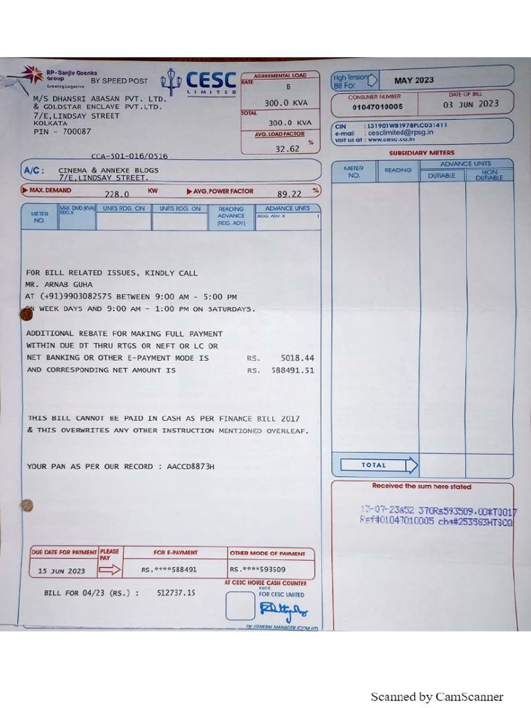Electricity Bill | PDF
