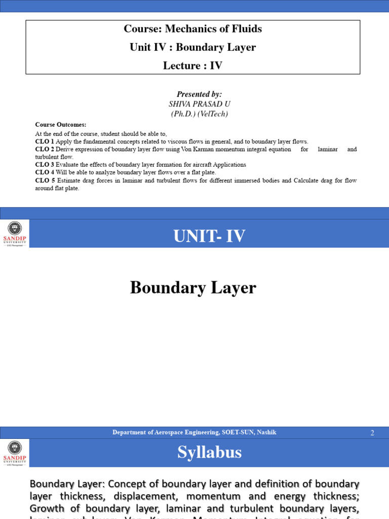 Unit 4 Mof | PDF | Boundary Layer | Fluid Dynamics