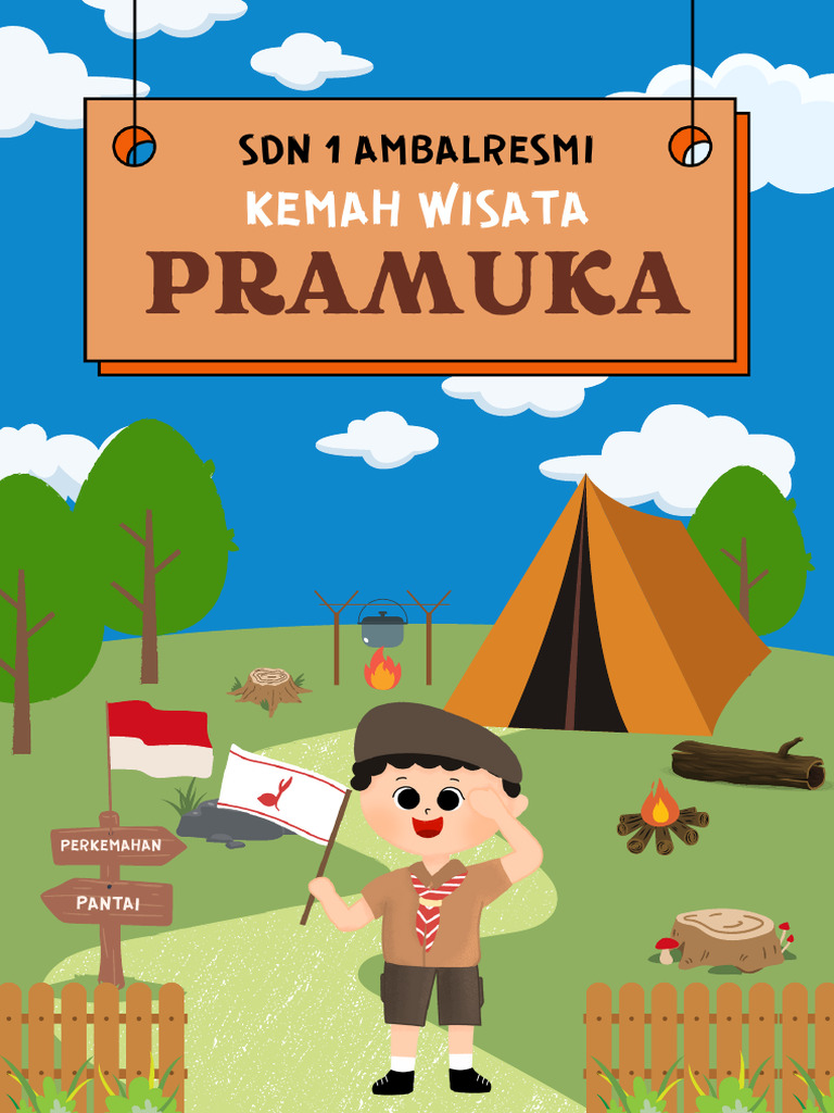Coklat Hijau Ilustrasi Cover Laporan Kegiatan Pramuka | PDF