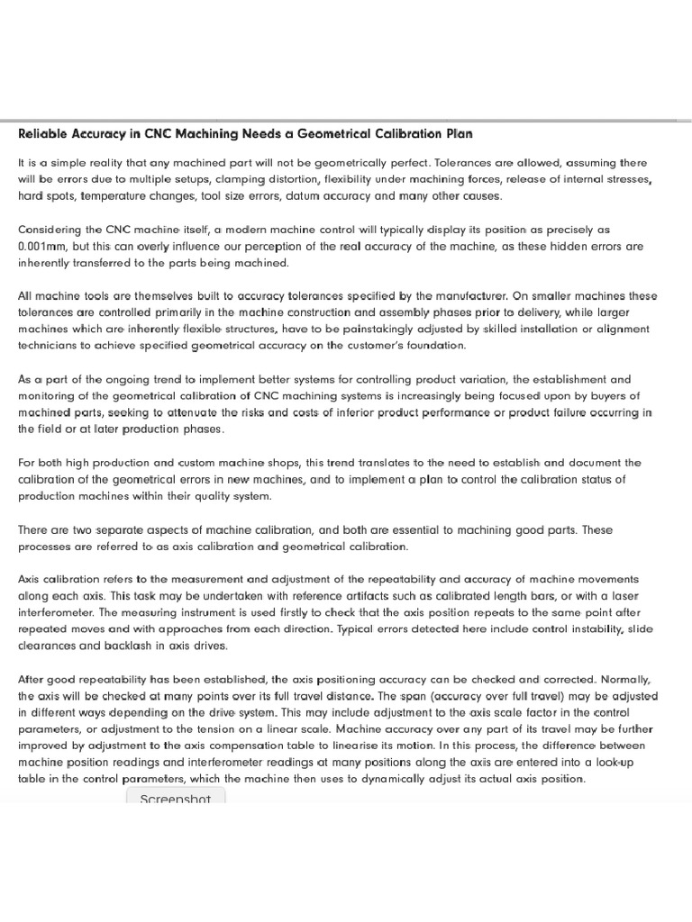 Calibration and Accuracy Checking of Any Machine Tool | Download Free ...