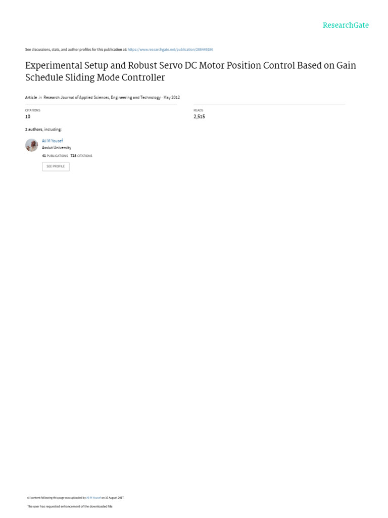 Experiment On Servo Positioning Control | PDF | Control Theory ...