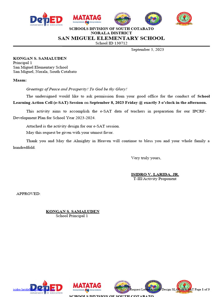 2023 2024 SLAC On e SAT Letter Activity Design | PDF | Educational ...