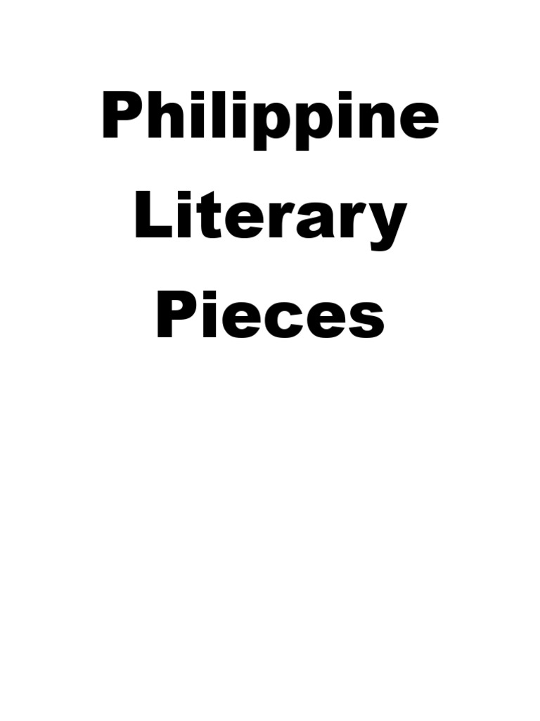 Philippine Literary Pieces | PDF