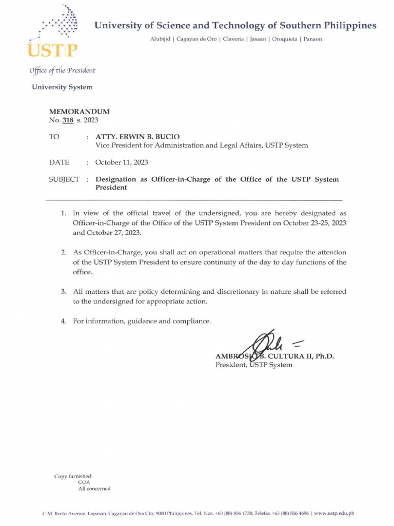 OP-Memo-No.-318-s.-2023-re-Designation-as-Officer-in-Charge-of-the ...