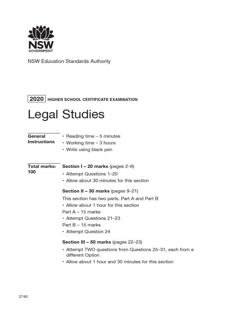 2020 HSC Legal Studies | PDF | Crimes | Crime & Violence