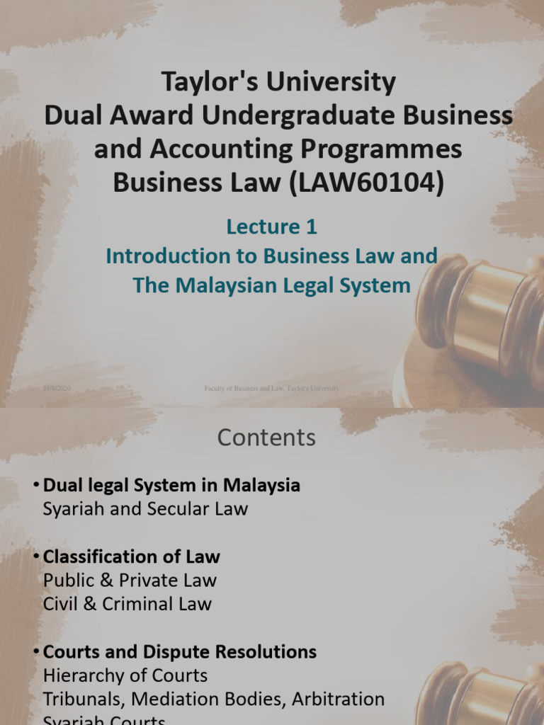 Introduction to Malaysian Business Law | PDF | Crimes | Crime & Violence
