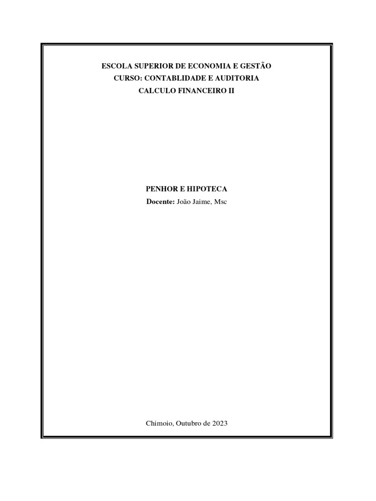 Penhor e Hipoteca | PDF | Conceitos jurídicos | Justiça