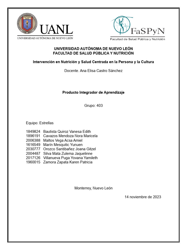 Intervención Nutricional Cultural | PDF | Diabetes | Dieta