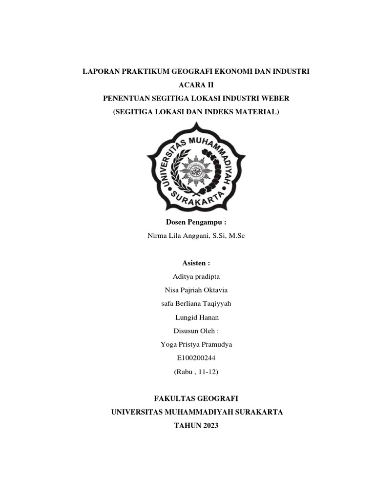 Analisis Lokasi Industri Berdasarkan Weber | PDF | Sains & Matematika