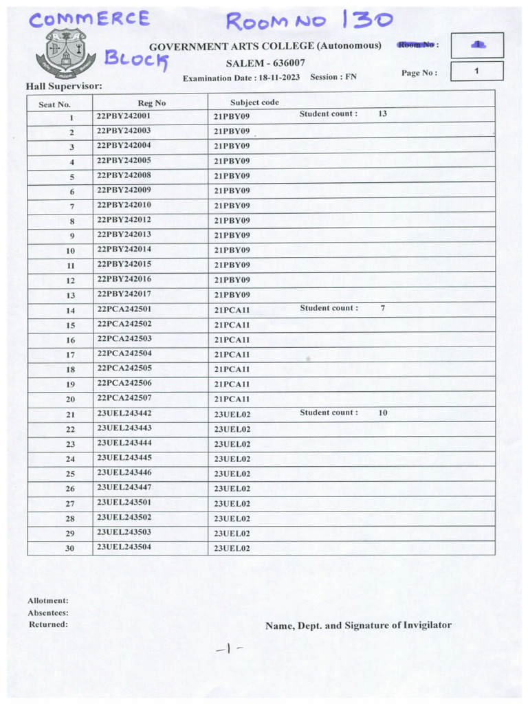18 11 2023 FN Hall Allotment | PDF