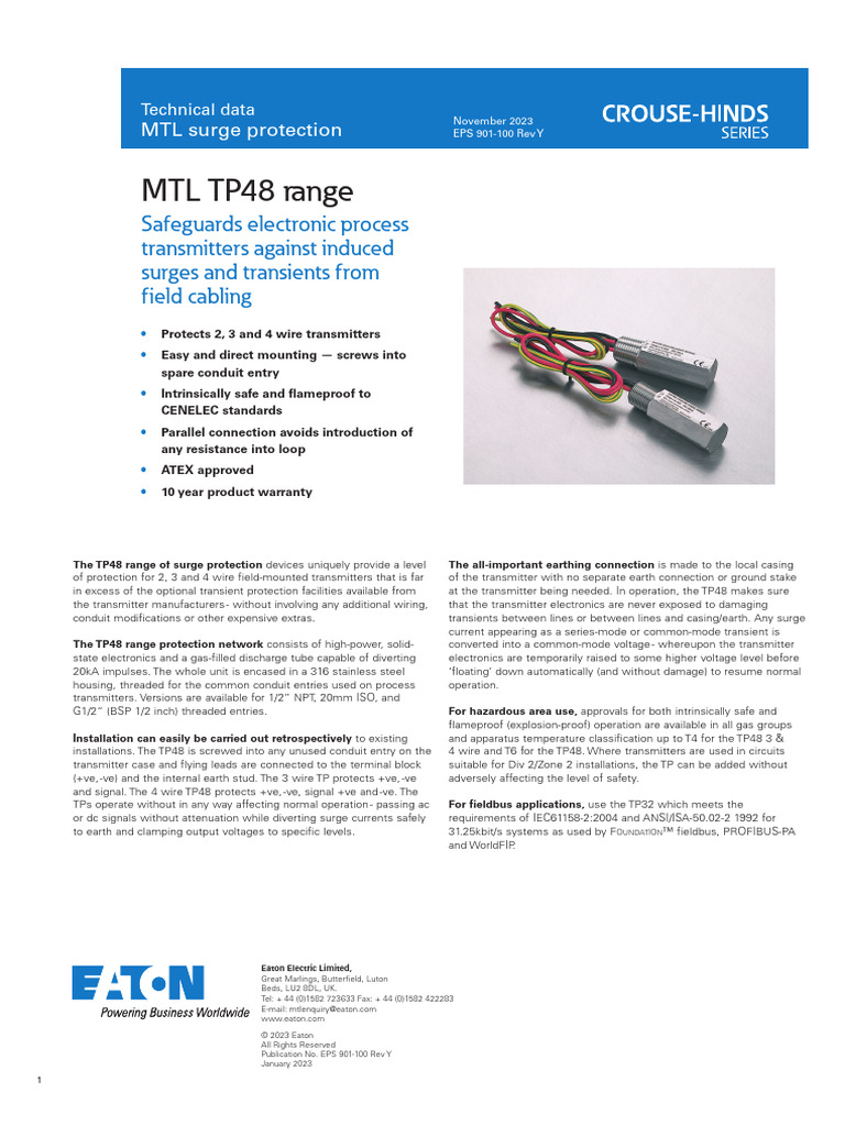 Crouse Hinds MTL tp48 Catalog Page | PDF | Electrical Engineering ...