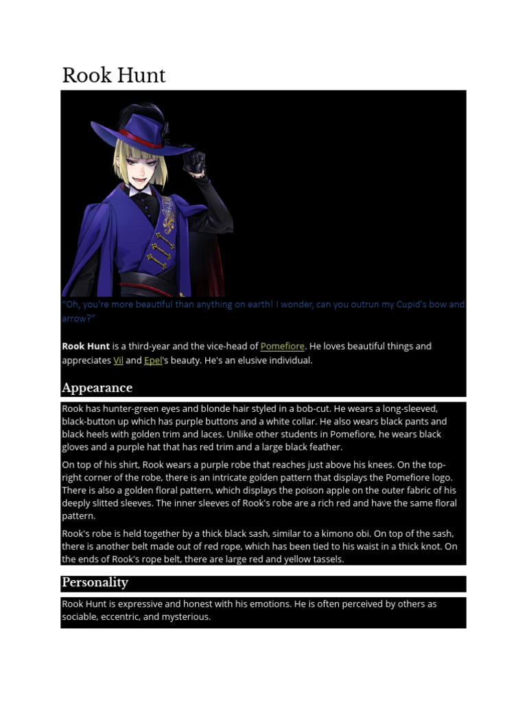 Rook Hunt | Download Free PDF | Clothing | Softlines (Retail)