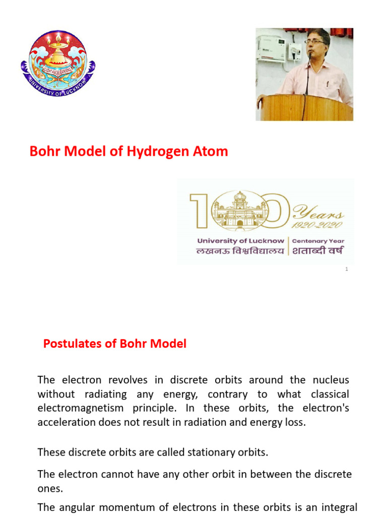 Bohr Model of Hydrogen Atom | PDF | Electron | Energy Level