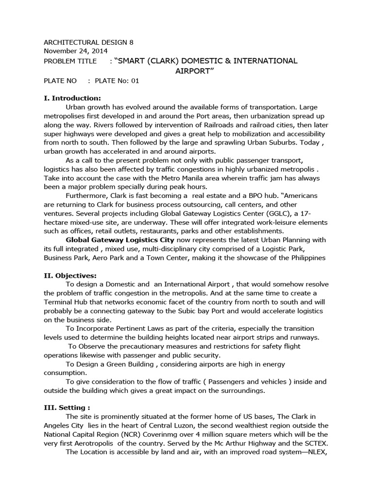Architectural Design 8 - Intl Airport Prob | PDF | Airport | Economies
