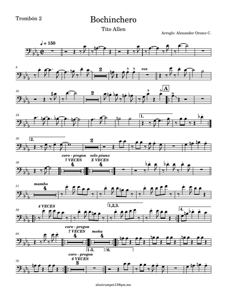Bochinchero-Trombón 2 | PDF