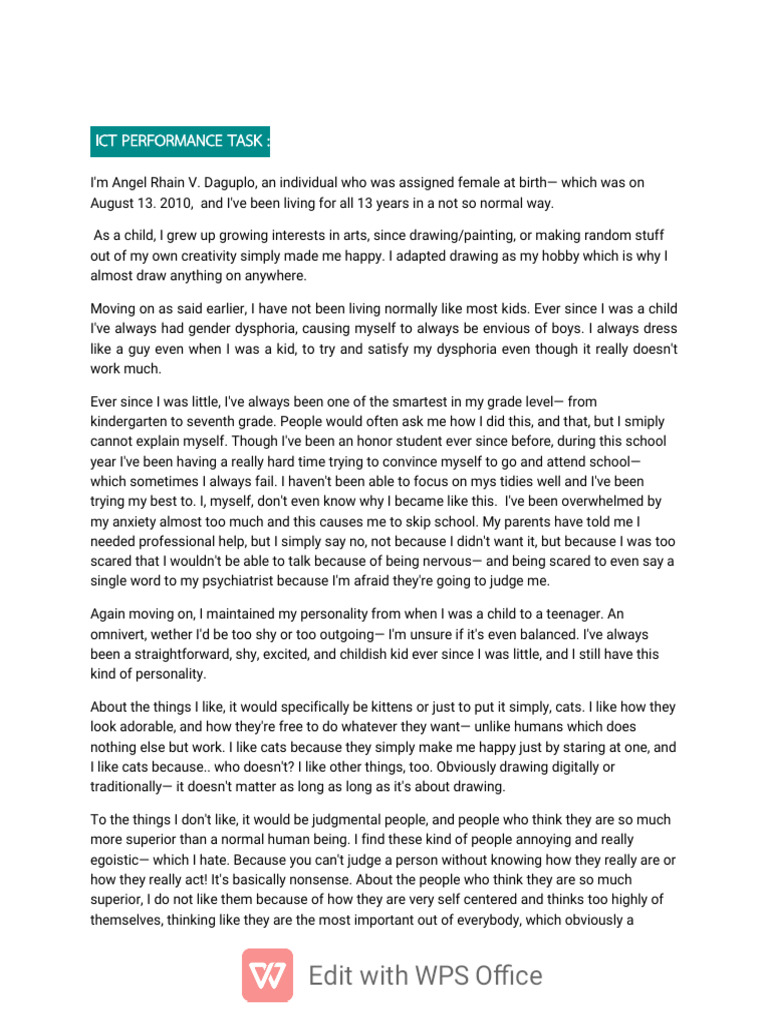 Ict Performance Task! 8 Q1 | PDF