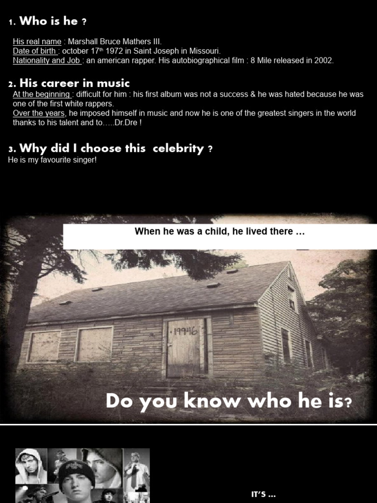 Eminem: Career and Achievements Overview | PDF | Sports & Recreation