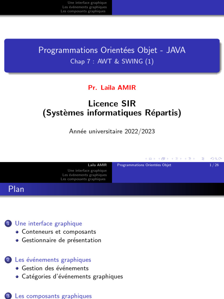 7-Awt Swing 1 | PDF | Interface graphique | Informatique
