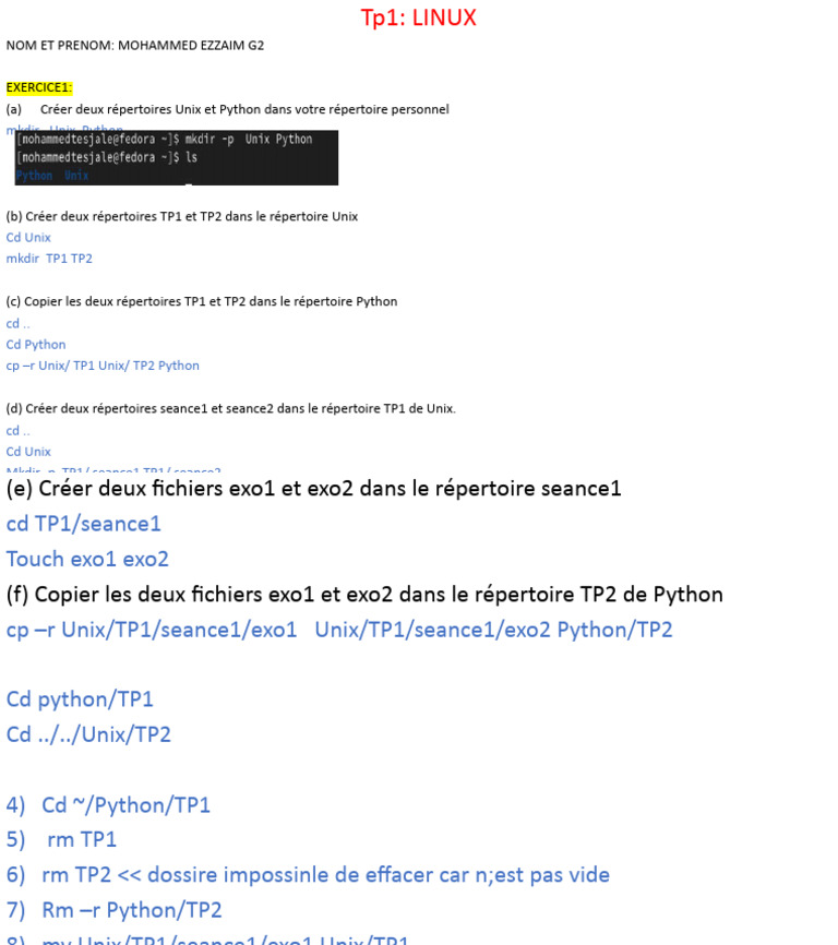 Tp1 Linux | PDF