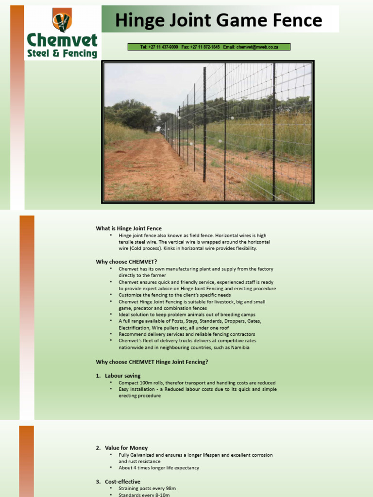 Hinge Joint Game Fence | PDF | Antelope | Wire