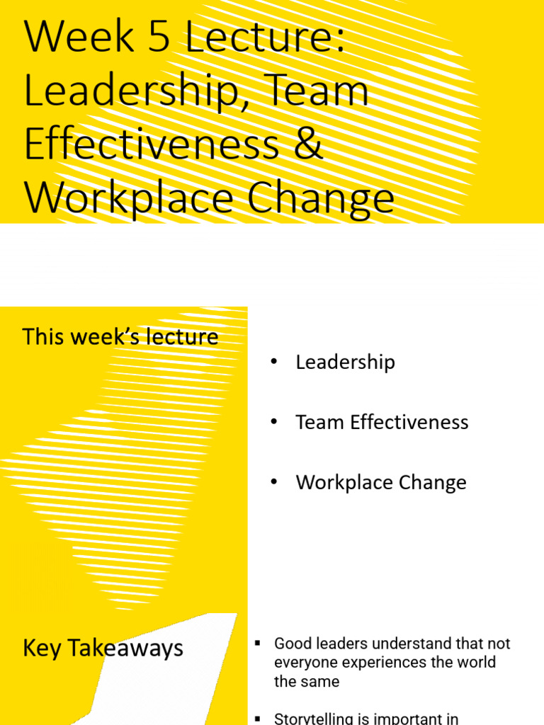 Week 5 Lecture Slides | PDF | Leadership | Capitalism Week 5 Lecture Slides | PDF | Leadership | Capitalism