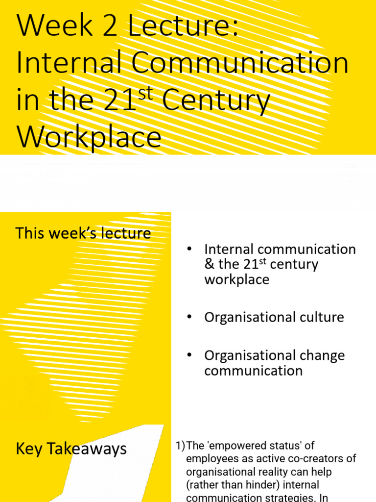 Week 2 Lecture Slides | PDF | Organizational Culture | Communication