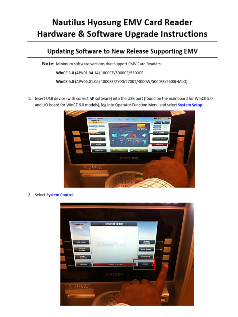 EMV Card Reader Upgrade Kit Instructions | PDF | Emv | Automated Teller ...