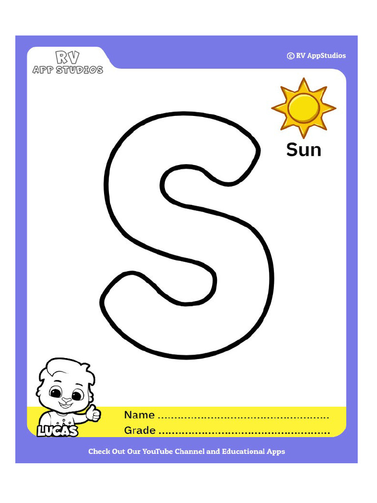339 Free Printable Worksheets For Kids Letter S Coloring Pages | PDF