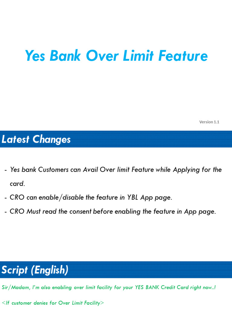 YBL OVL v1.1 | PDF | Credit Card | Interest