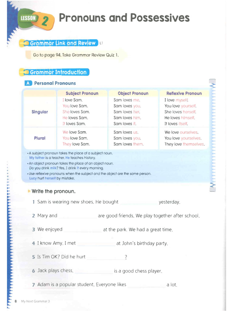 4A1.Pronouns Possessives | PDF