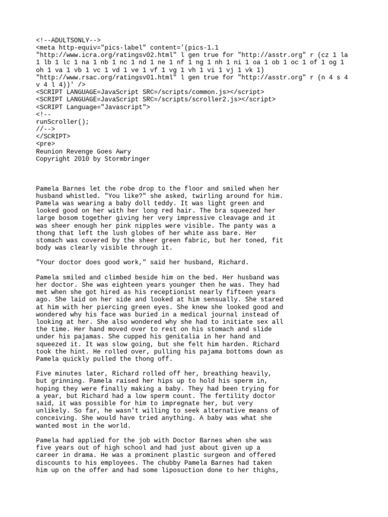 Reunion Revenge Goes Awry | PDF