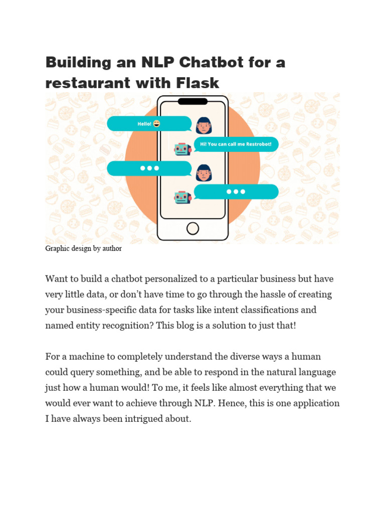 Building An NLP Chatbot For A Restaurant | PDF | Computing