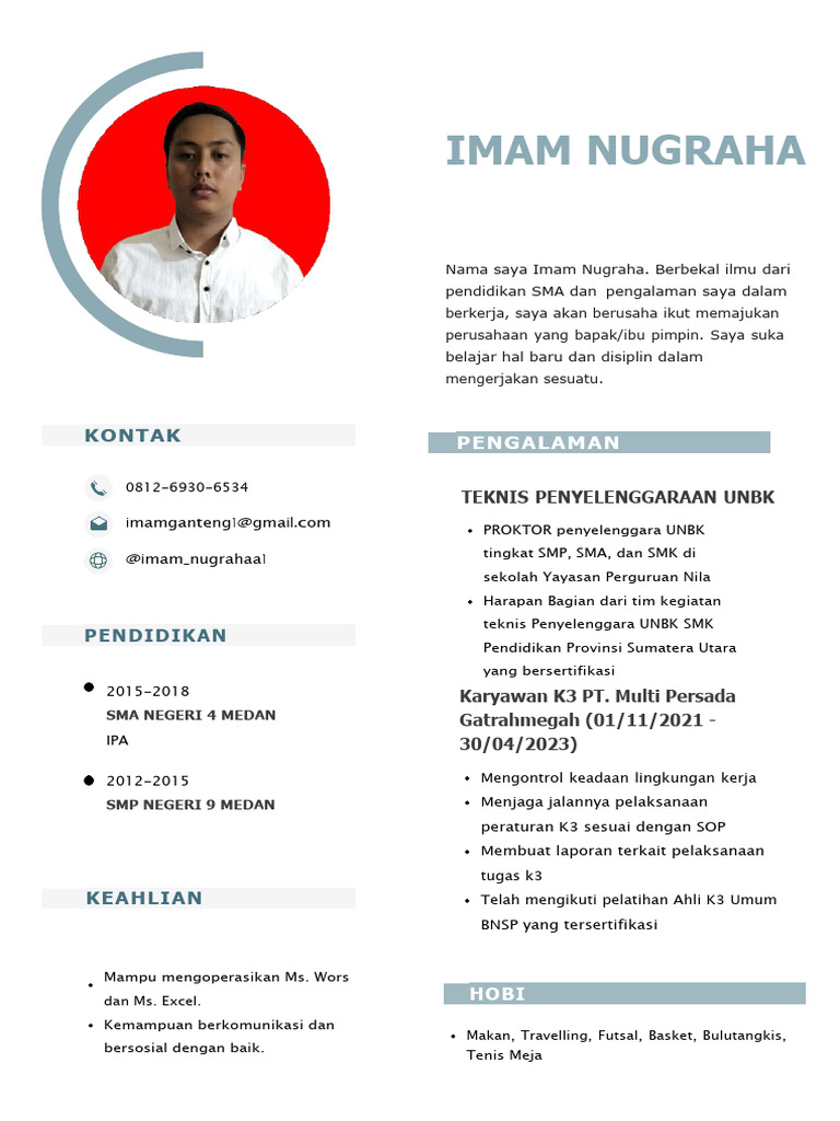 CV Imam 2 | PDF