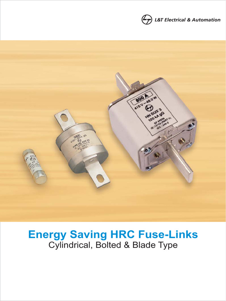 HRC Fuse-Links: Types and Specifications | PDF | Fuse (Electrical ...