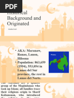 Maranao Culture and Traditions Overview | PDF