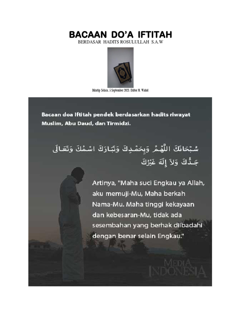 Bacaan Do'a Iftitah | PDF