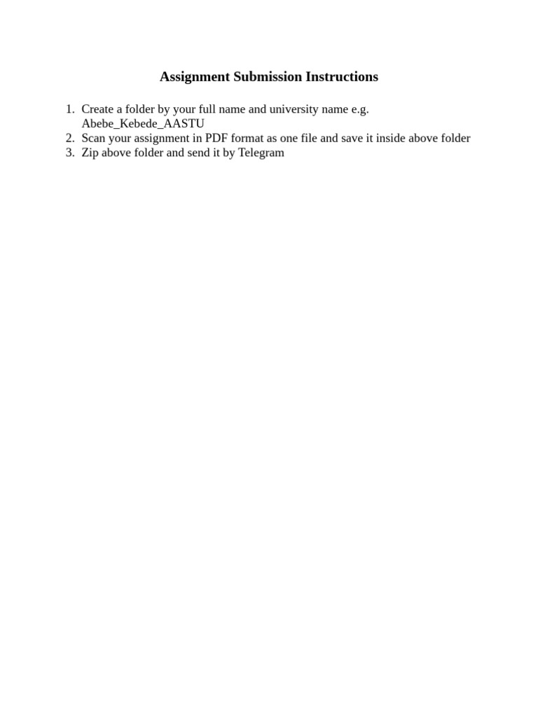 Assignment Submission Instructions | PDF Assignment Submission Instructions | PDF