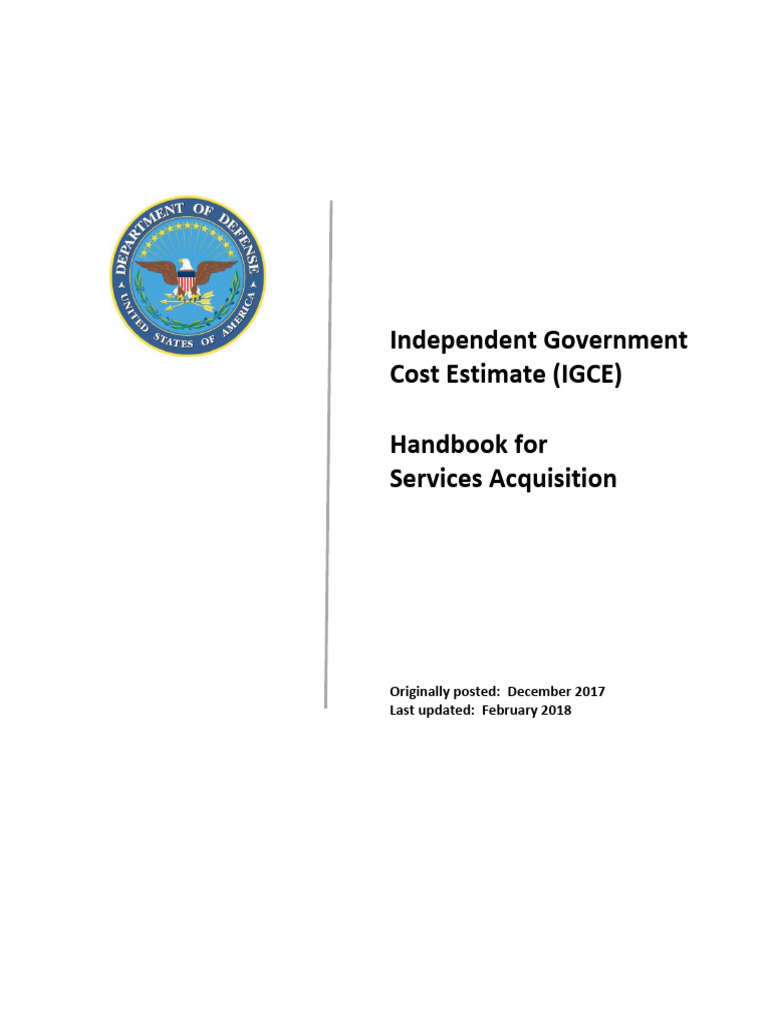 DoD IGCE For SA Handbook | PDF | Welfare | Payroll Tax