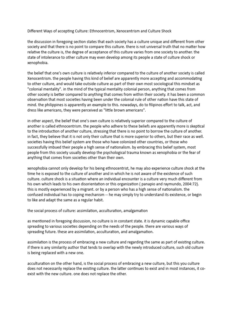 Understanding Cultural Acceptance Dynamics | PDF | Mindset | Thought