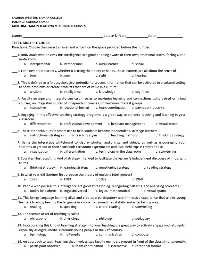 Multigrade Teaching | Download Free PDF | Learning | Behavioural Sciences