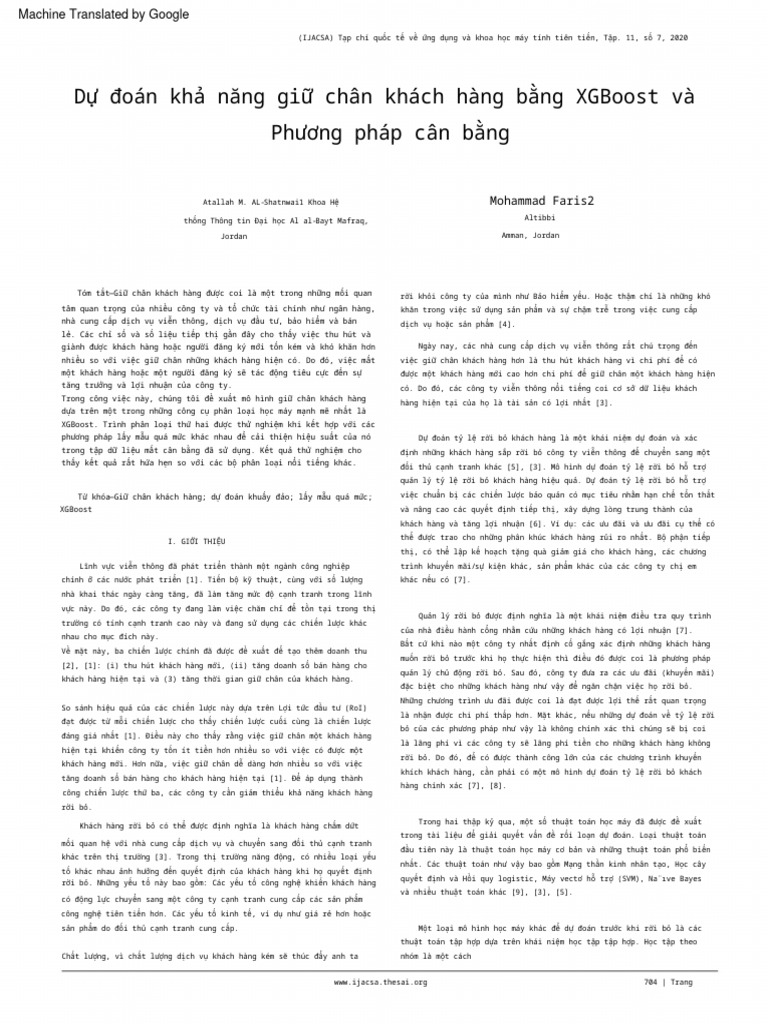 Paper 85-Predicting Customer Retention Using XGBoost | PDF